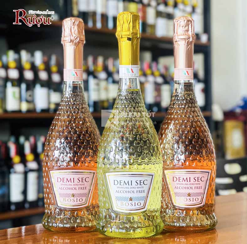 Rượu Vang nổ Demi Sec Bosio Alcohol Free